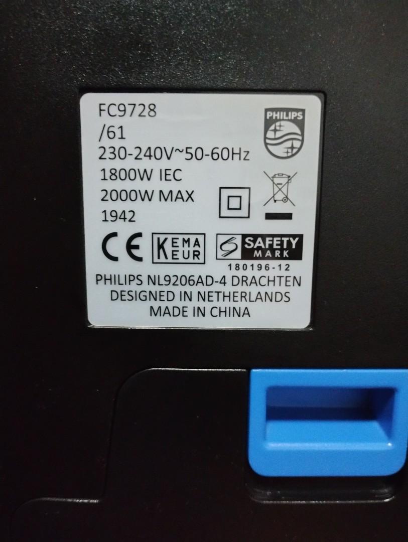 PHILIPS FC9728 BAGLESS VACUUM CLEANER (2000W), TV & Home Appliances ...