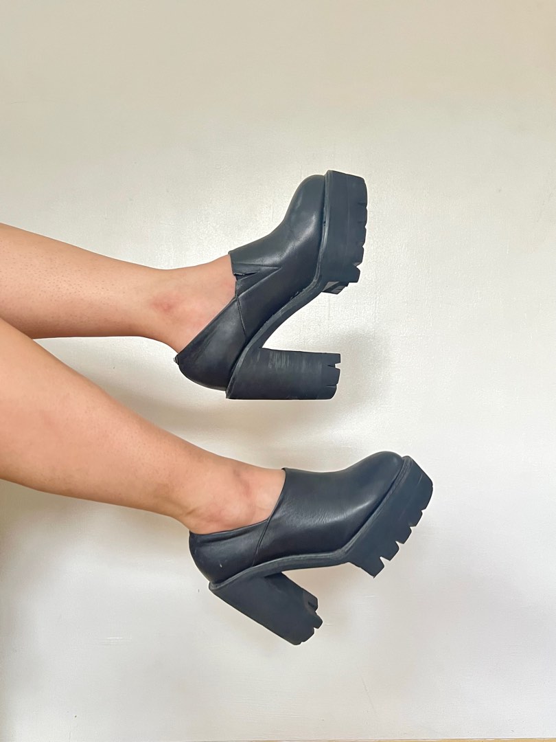 platform heeled mary jane boots, Women's Fashion, Footwear, Boots on ...