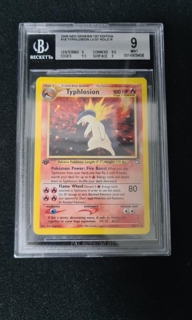 Pokemon Card Neo Genesis 1st Edition Typhlosion 18 Holo BGS 9, Hobbies & Toys, Toys & Games on ...