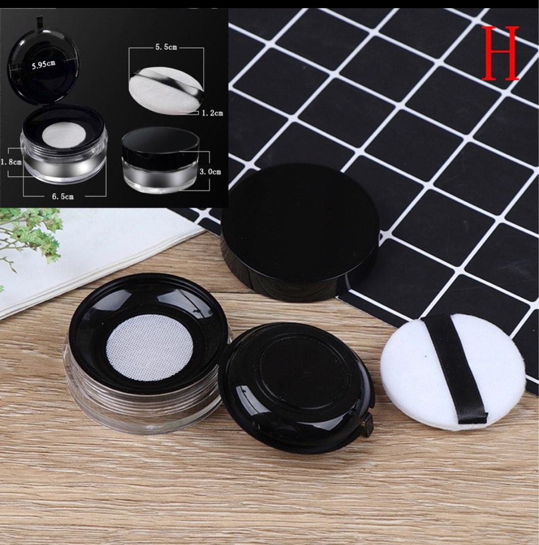 Portable Loose Powder Makeup container With Sieve and Puff, Beauty ...