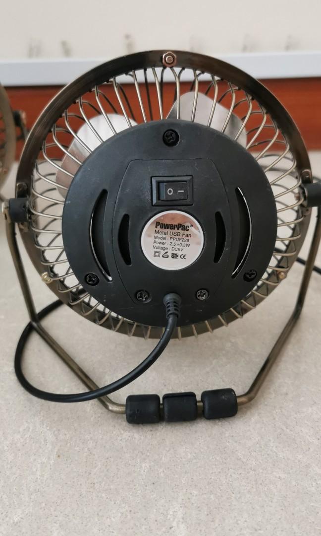 PowerPac metal USB Fan, Furniture & Home Living, Lighting & Fans, Fans ...