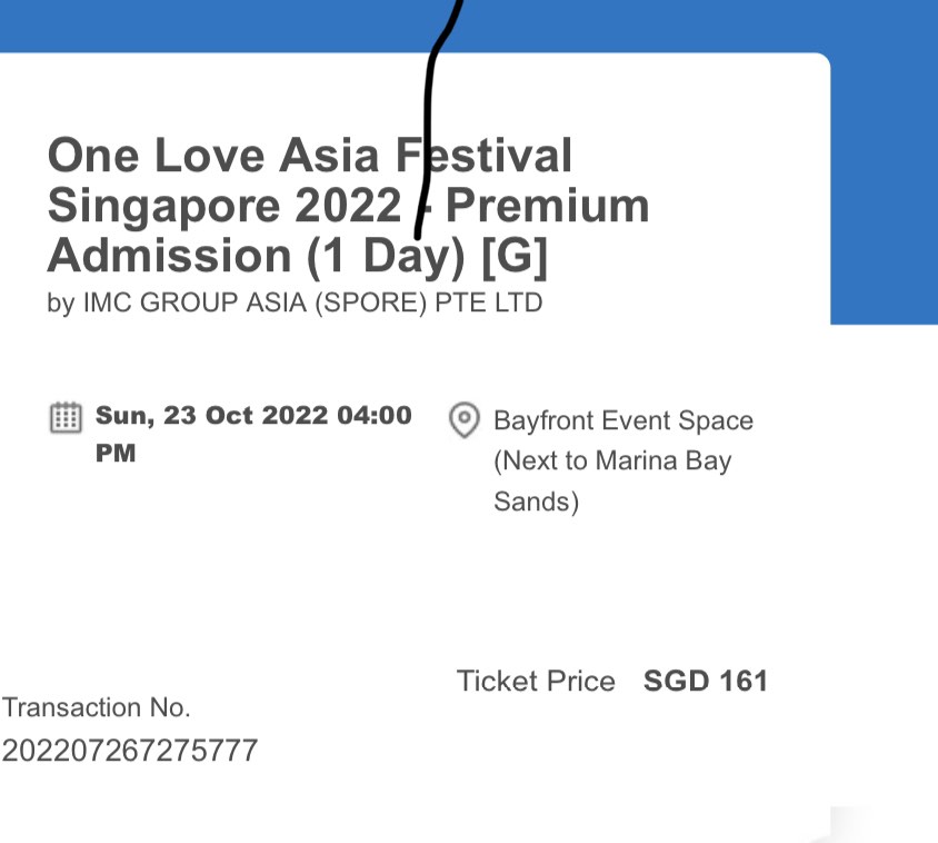 Premium One Love Asia Festival Singapore 2022, Tickets & Vouchers ...