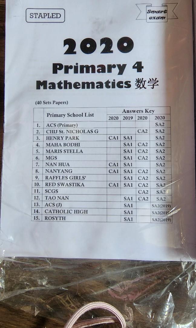 Primary 4 Science Mid-year Review Papers