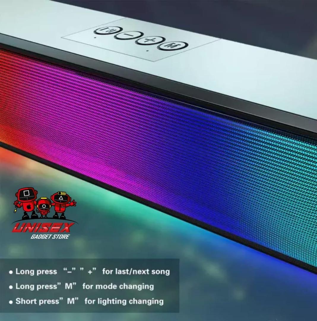 Q6 Gaming RGB SPEAKER HOME TV SoundBar WIRELESS BLUETOOTH DESKTOP SUPER ...