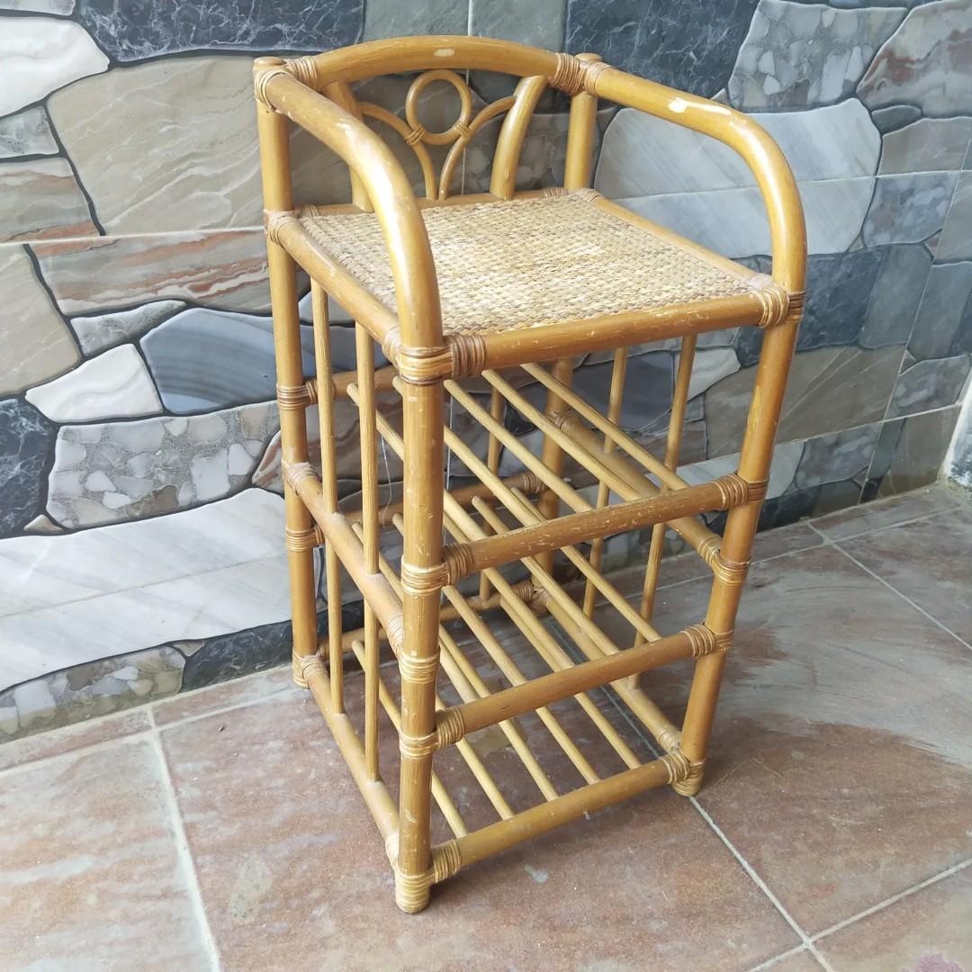 Rattan Mini Shelves/Shoe Rack, Furniture & Home Living, Furniture ...