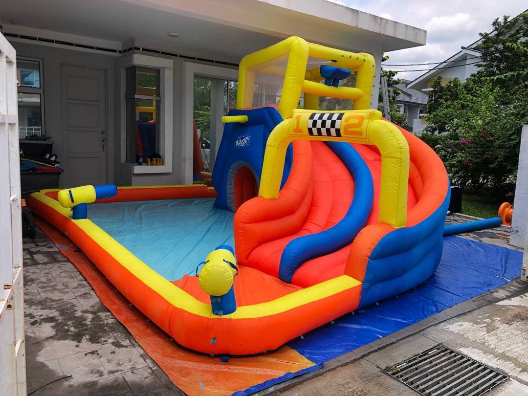 Rent Inflatable Power Slide Car Race Kids Pool Kolam Budak Murah Water ...