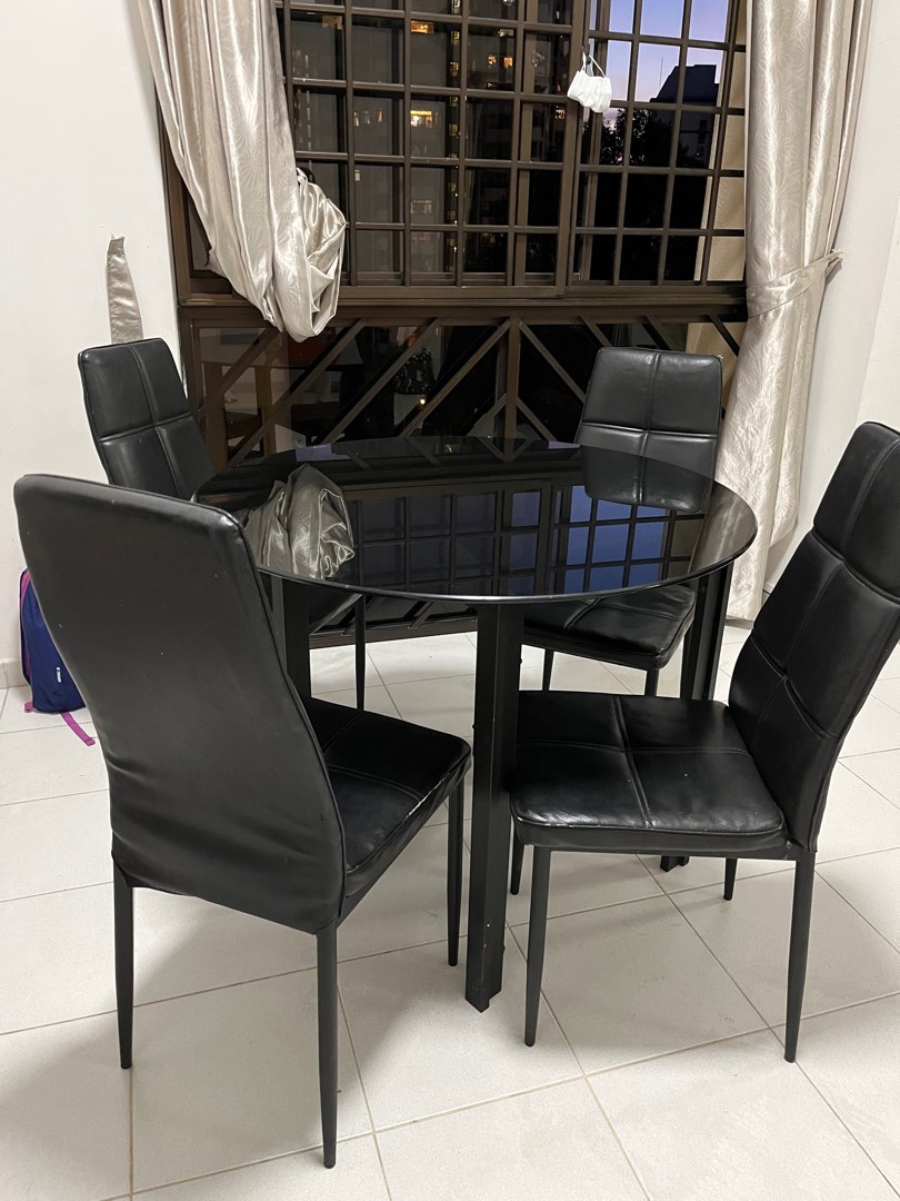 Round dining table, Furniture & Home Living, Furniture, Tables & Sets ...