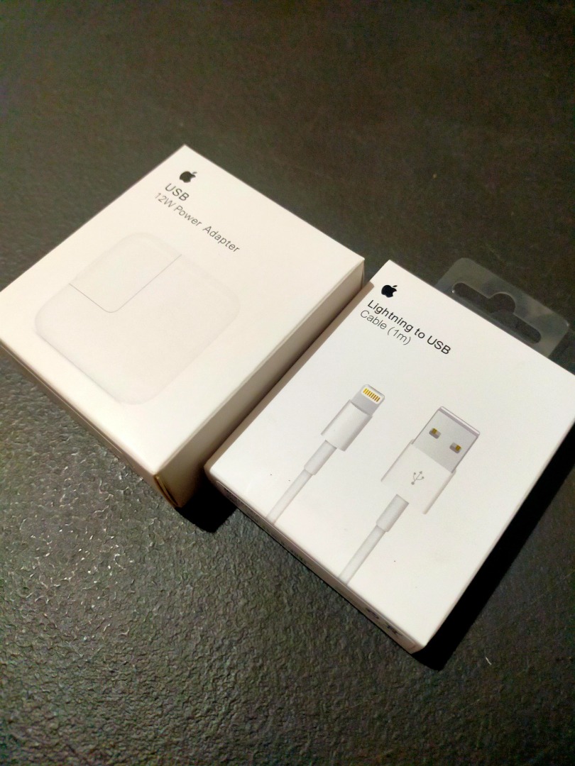 RUSH! 12W Power Adapter and Lightning to USB Cable Apple 12 Watts ...