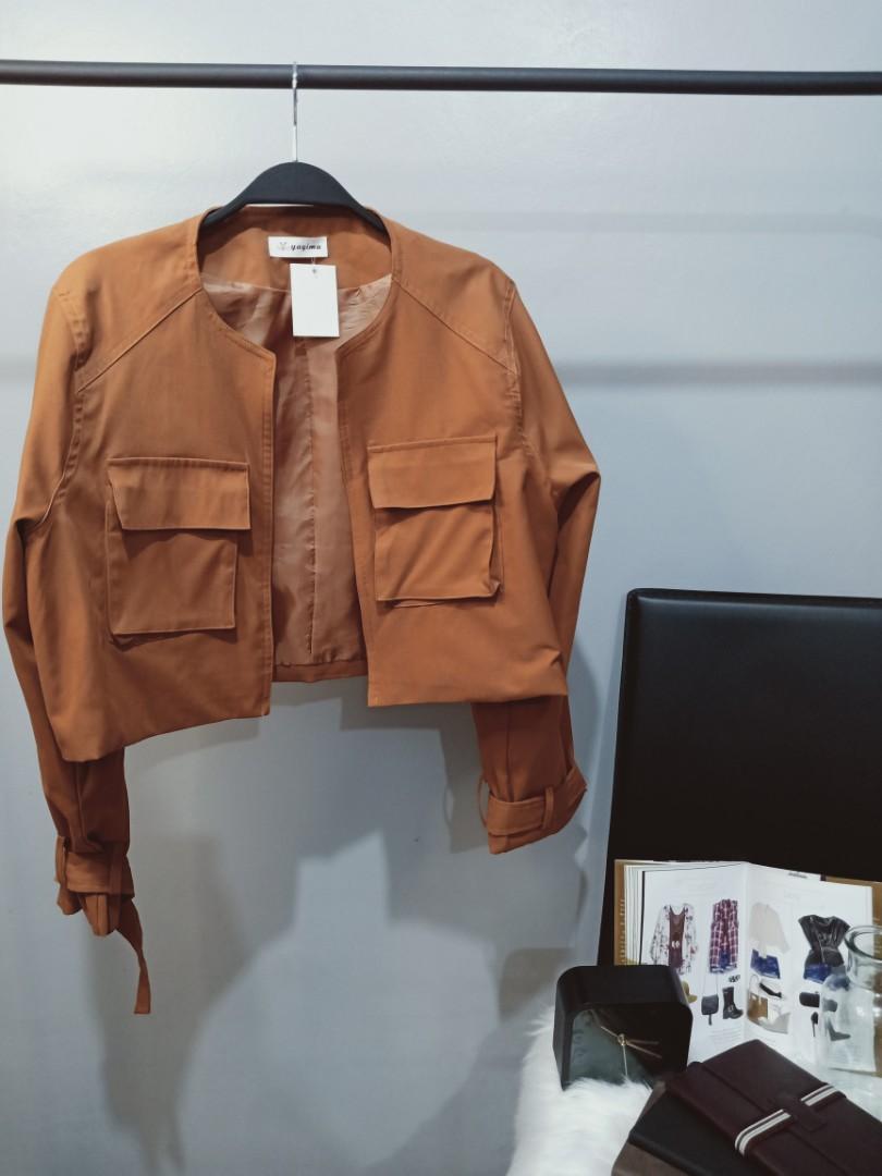 Rust orange bolero jacket, Women's Fashion, Coats, Jackets and ...