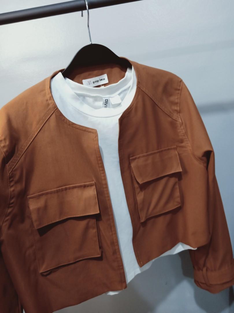 Rust orange bolero jacket, Women's Fashion, Coats, Jackets and ...