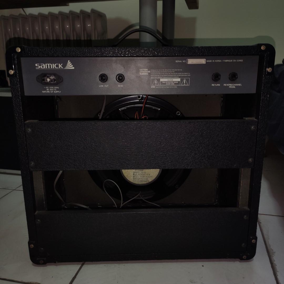 韓國Samick LA20R 12inch吋單體 guitar Amp 電 吉他音箱 spring reverb 破音彈簧殘響 貝斯bass amplifier, 書籍、休閒與玩具, 樂器 ...