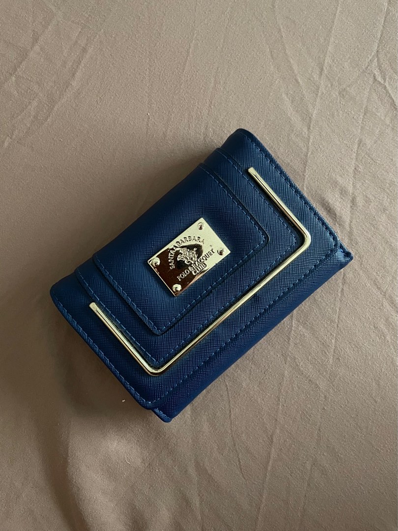 Santa Barbara Polo & Racquet Club Trifold Wallet - Royal Blue, Women's ...