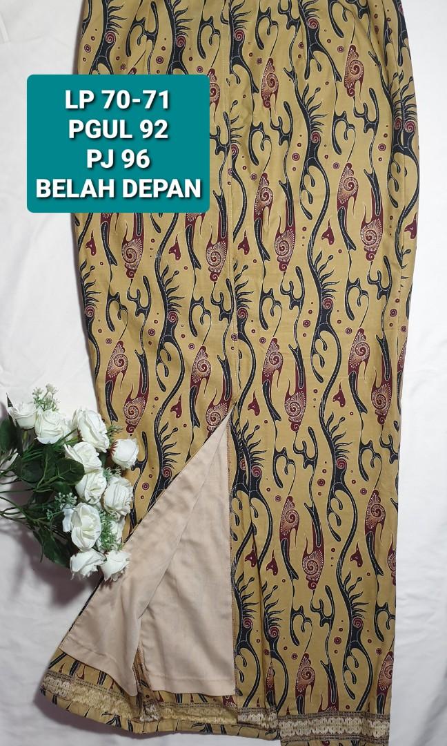 SET KEBAYA MODERN ROK SPAN BATIK, Fesyen Wanita, Pakaian Wanita, Gaun ...