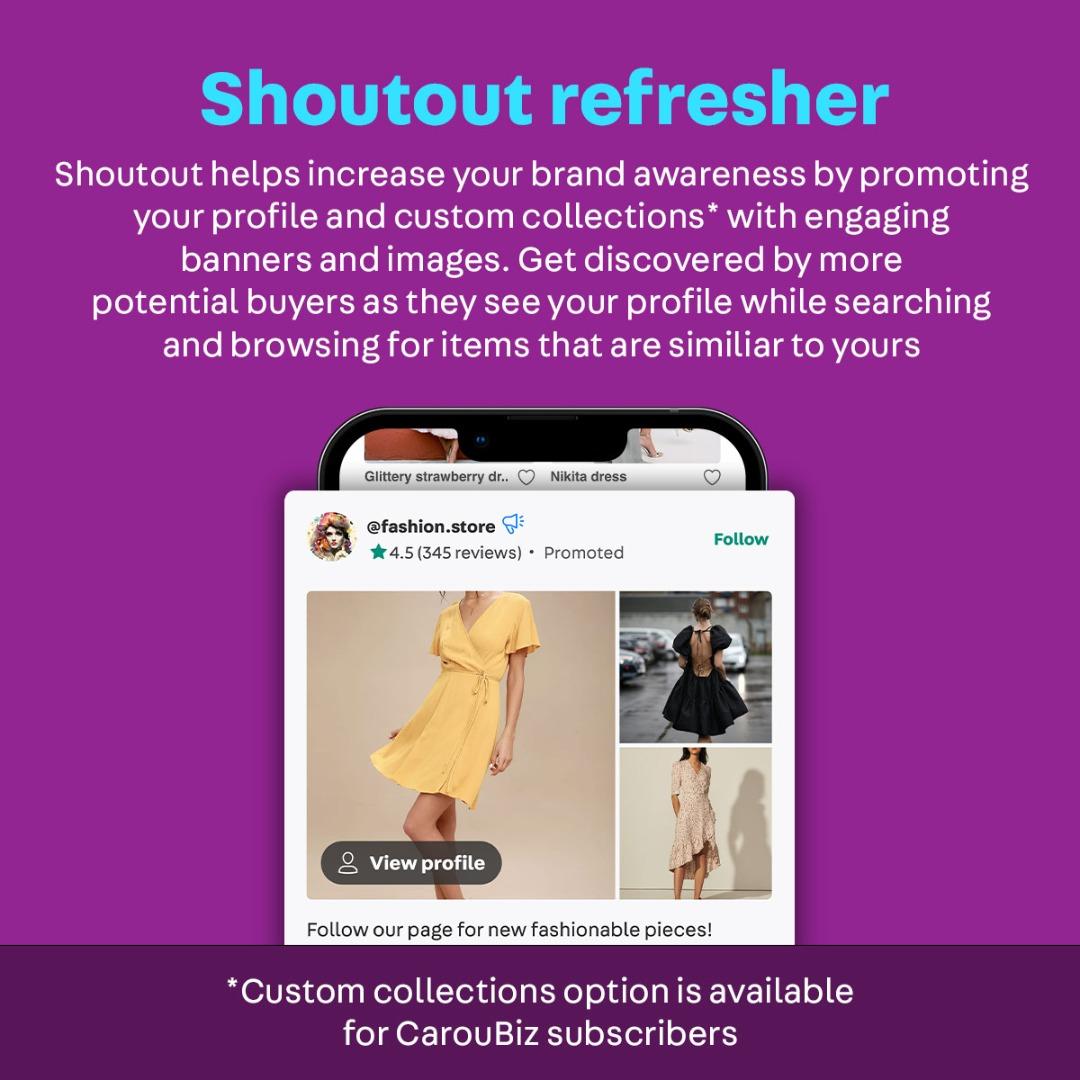 Check out the upgraded Shoutout!, Announcements on Carousell