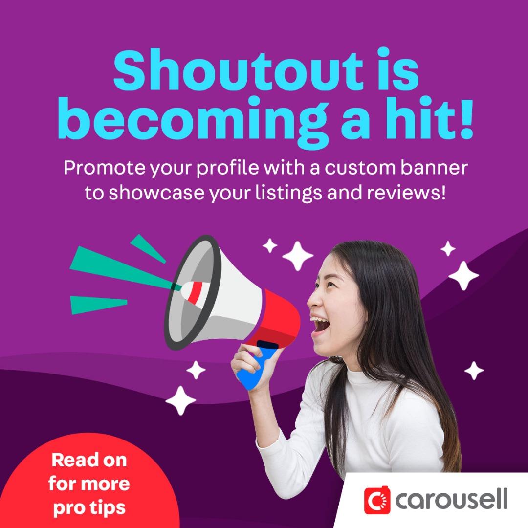 Check out the upgraded Shoutout!, Announcements on Carousell