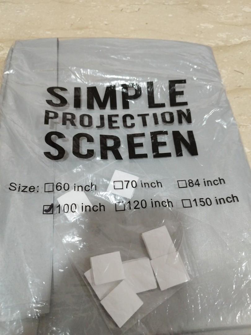 Simple Projection Screen (ALR) 100 Inch, Computers & Tech, Parts ...