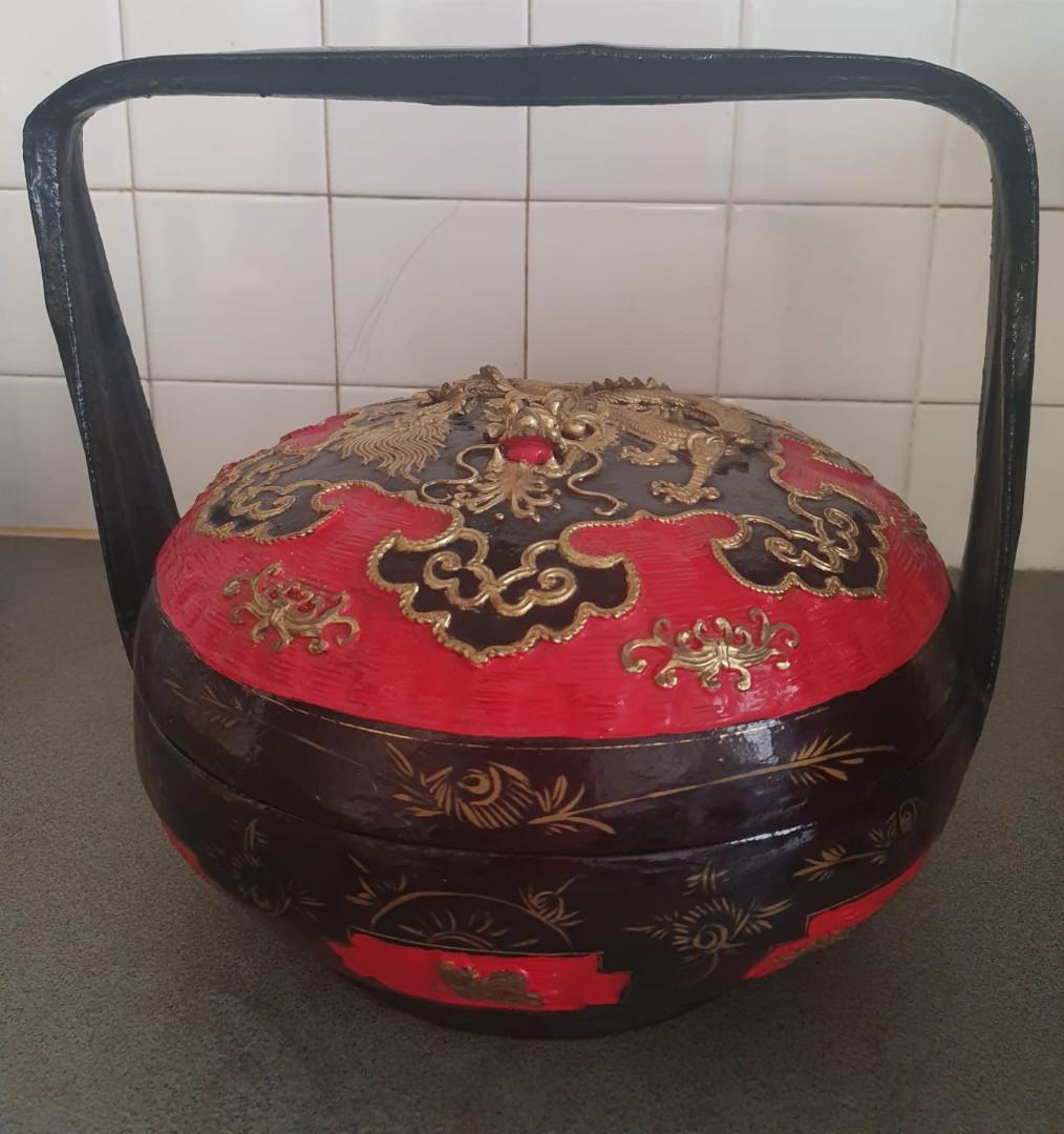 Single tier stunning Dragon Bakul Sia, wedding basket, Furniture & Home ...