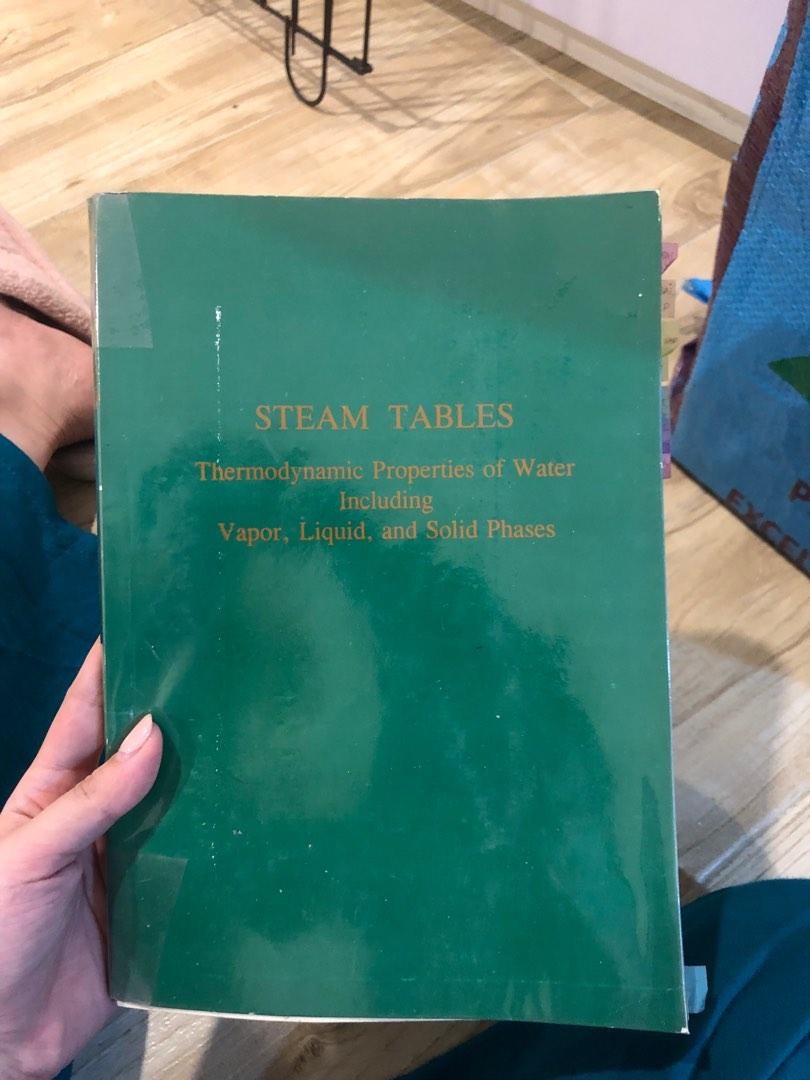 Steam Table, Hobbies & Toys, Books & Magazines, Textbooks on Carousell