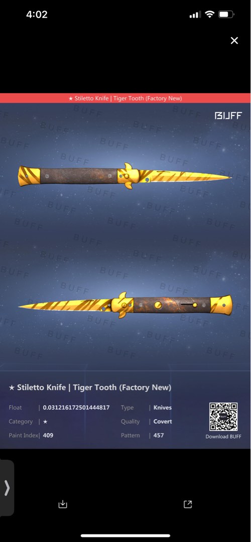 Stiletto | Tiger tooth (FN), Video Gaming, Gaming Accessories, In-Game ...