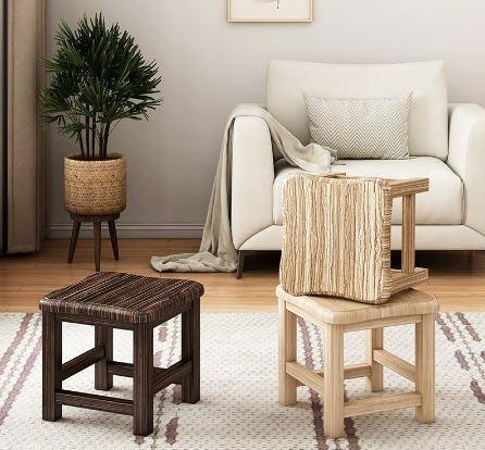 Stool Simple Modern Home Living Room Solid Wood Bench Coffee Table ...