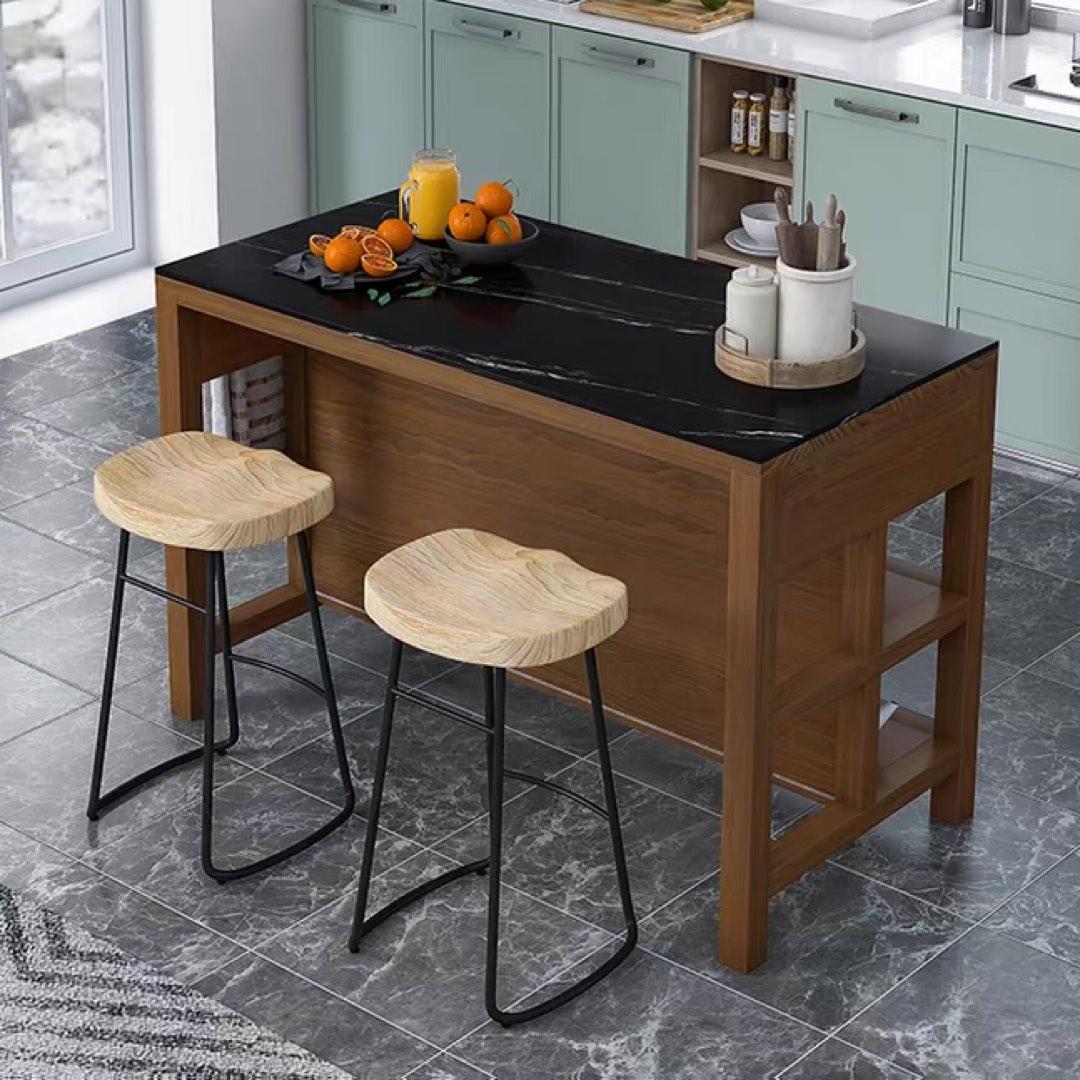 Table Kitchen Island Dining Prep Table Side Table Bar Counter Kitchen ...