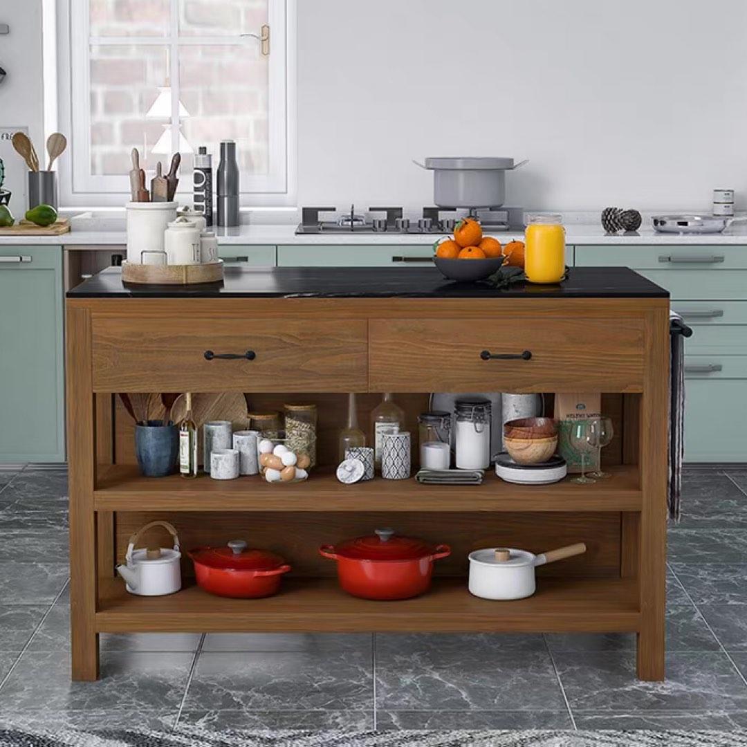 Table Kitchen Island Dining Prep Table Side Table Bar Counter Kitchen ...