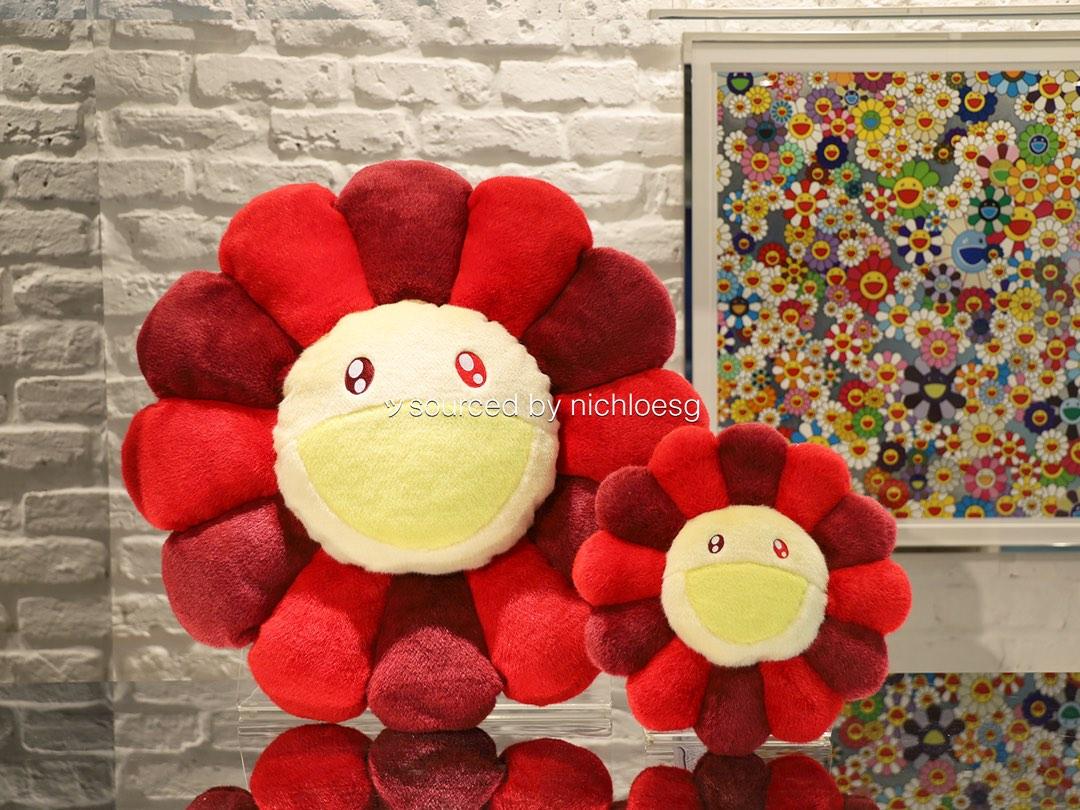 TAKASHI MURAKAMI ROSE RED FLOWER CUSHION, Furniture & Home Living, Home ...