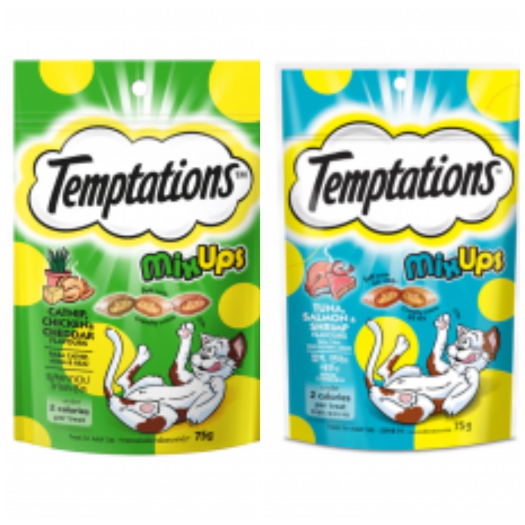 Temptations Mixups 75g (3 for $12), Pet Supplies, Pet Food on Carousell