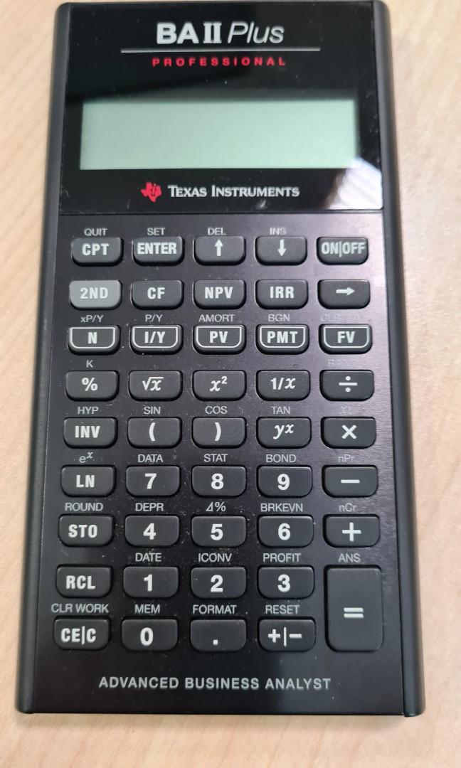 Texas Instruments BA II Plus Professional, Computers & Tech, Office ...