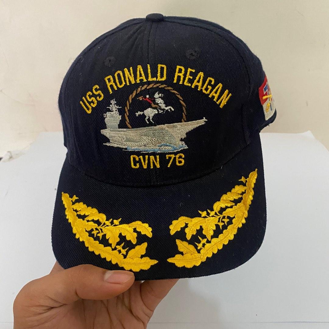 Topi millitary uss ronald reagan, Fesyen Pria, Aksesoris, Topi di Carousell
