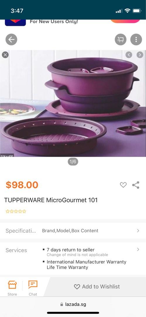 [PRICE REDUCED TO CLEAR] Tupperware 101 MicroGourmet (Multi-steamer ...