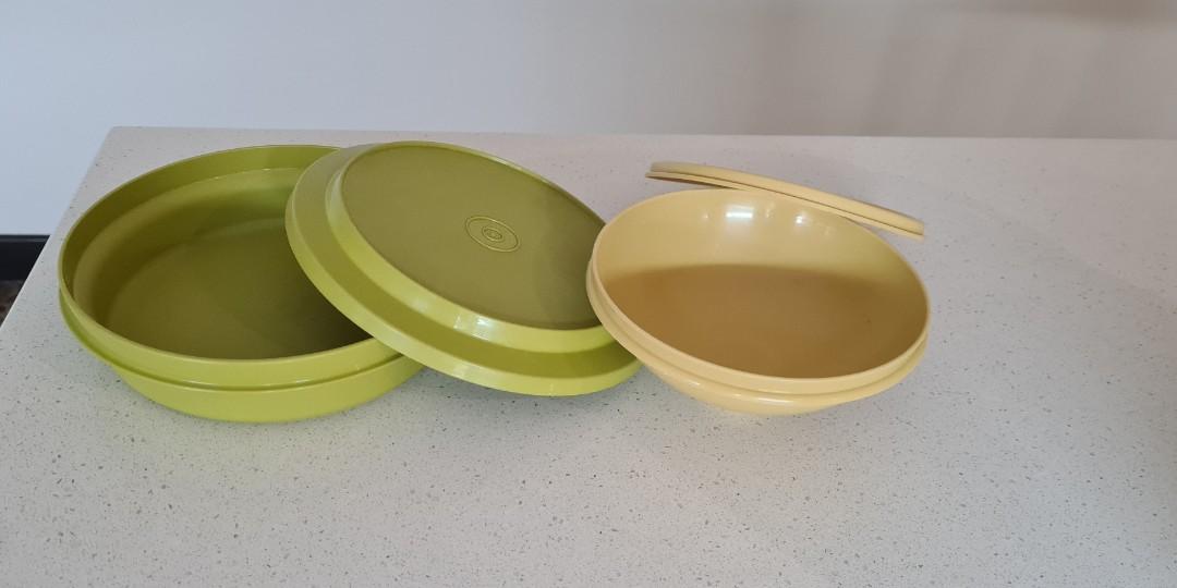 2 x Tupperware Round Containers Bundle, Furniture & Home Living ...
