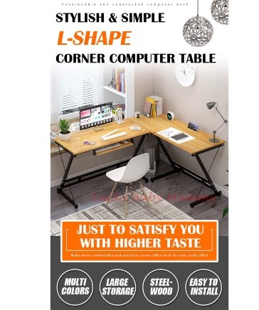 Type A Corner L Shape Computer Study Table, Furniture & Home Living ...