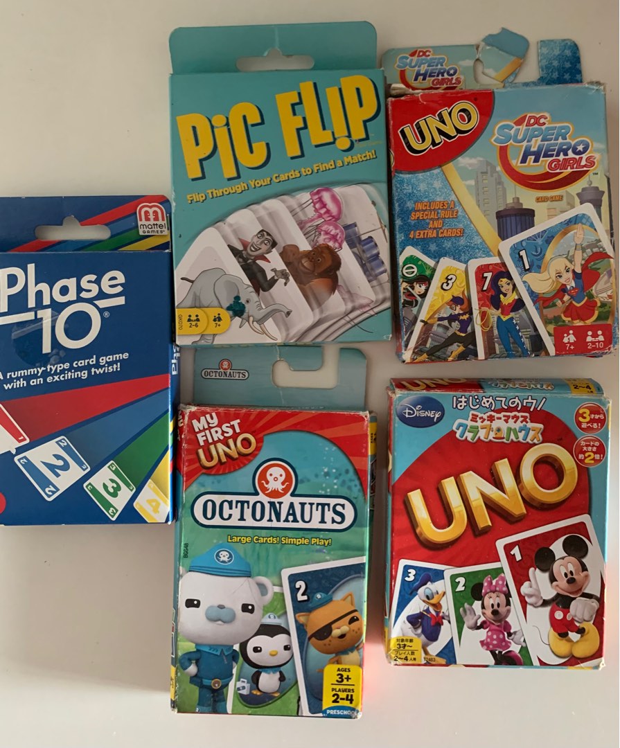 Uno card game collection (uno 紙牌遊戲), 興趣及遊戲, 玩具 & 遊戲類 - Carousell