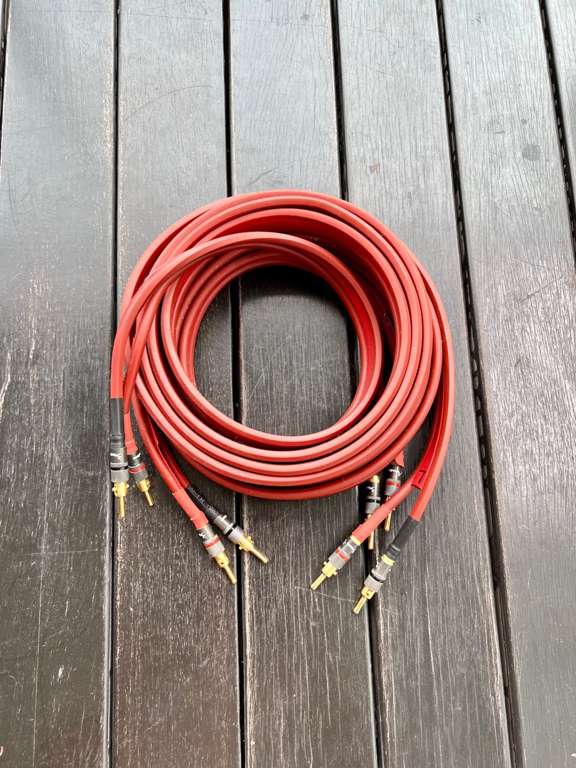 Van Den Hul The Magnum MKII Hybrid Speaker Cable Black Rhodium Banana ...