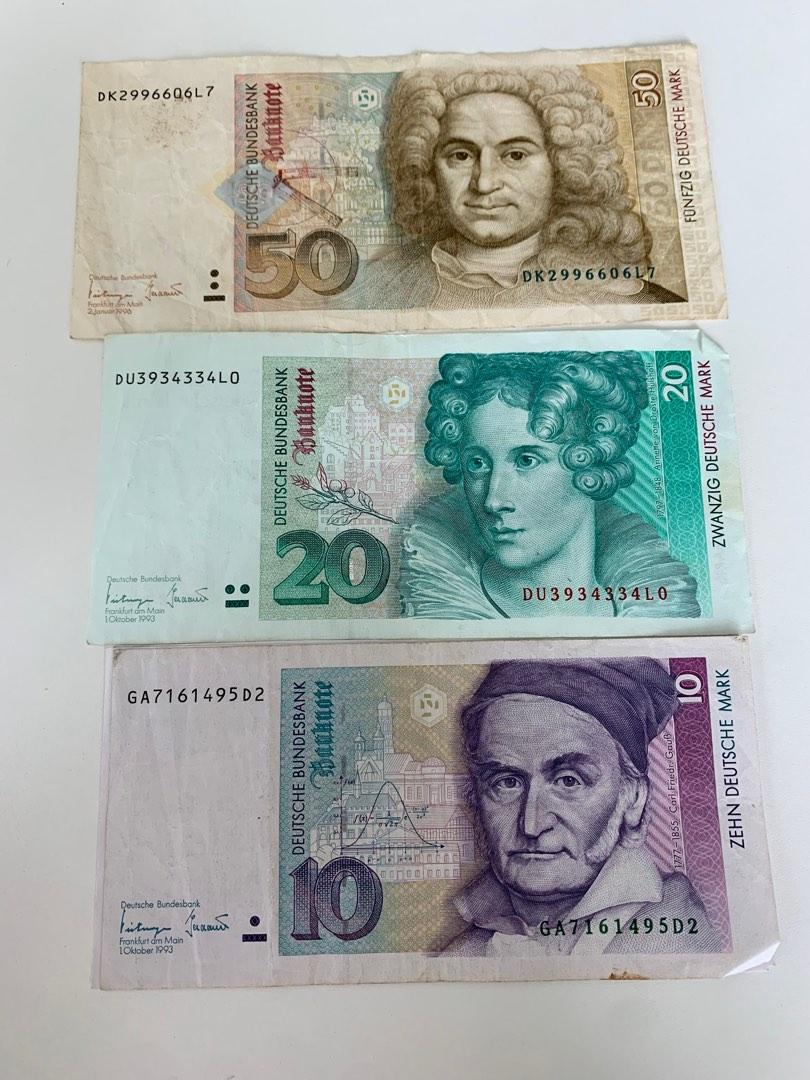 Vintage German Mark currency (1990s), Hobbies & Toys, Memorabilia ...
