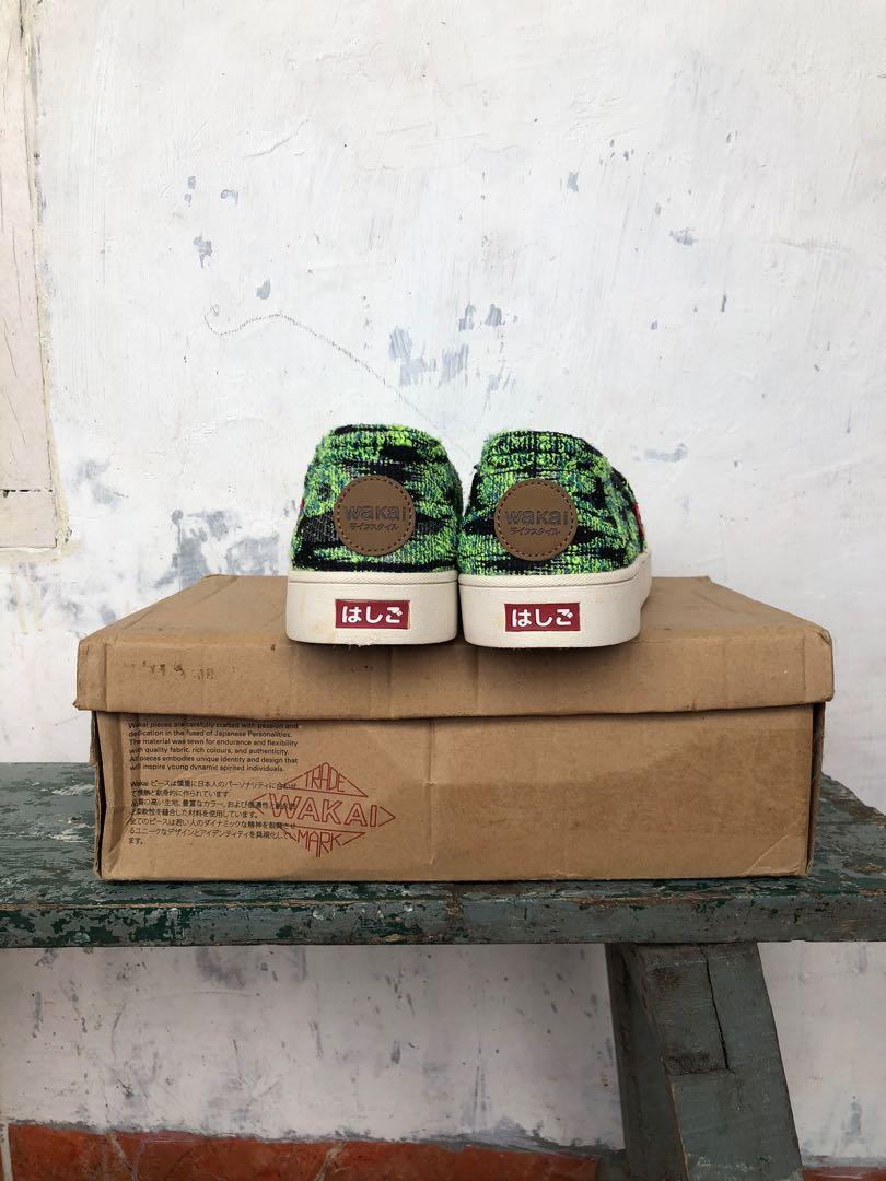 Wakai Hashigotexture Green, Fesyen Pria, Sepatu , Sepatu Formal di ...
