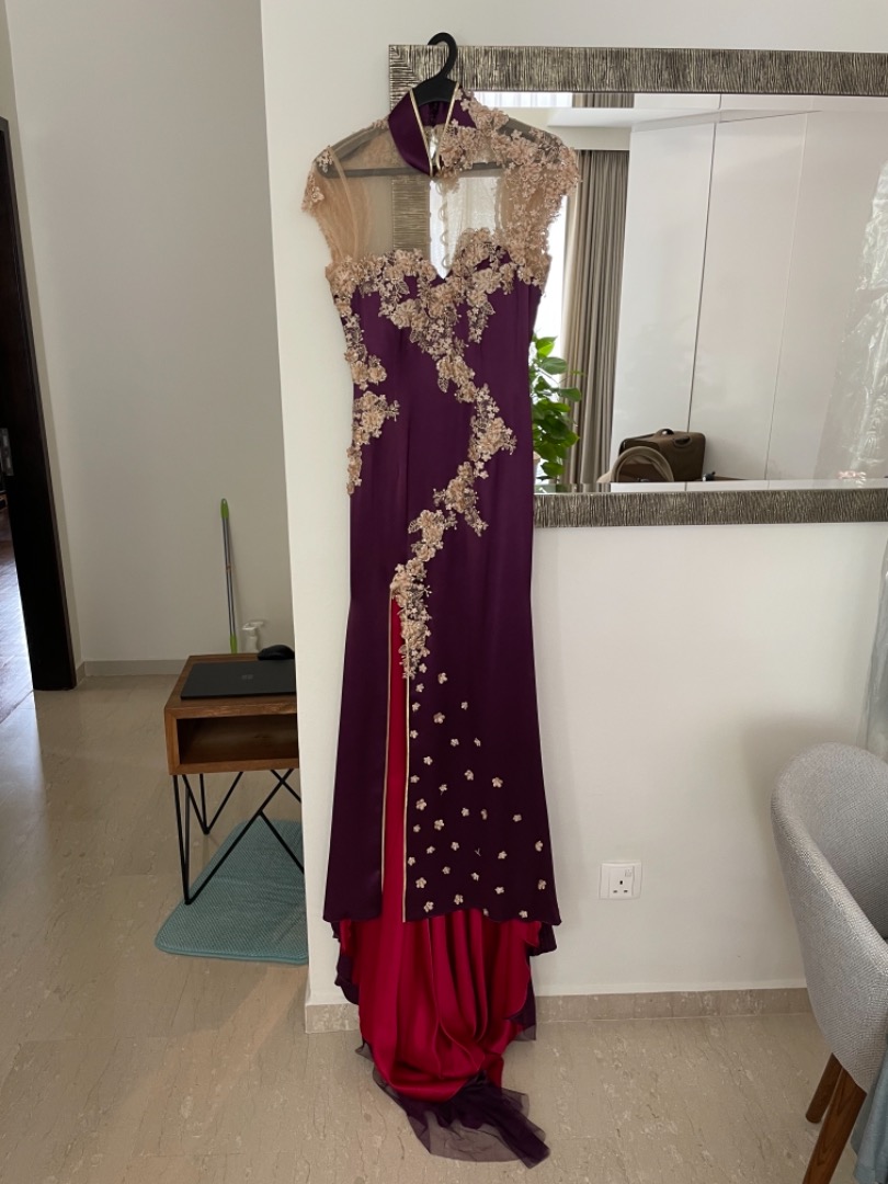 Wedding Cheong Sam, Women's Fashion, Dresses & Sets, Evening dresses ...