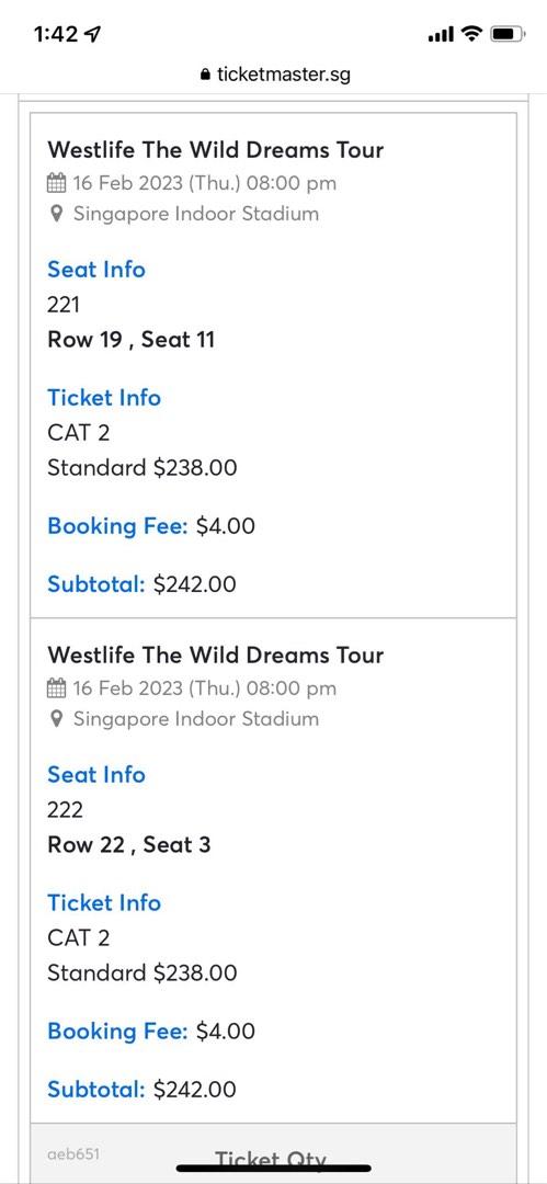 Westlife The Wild Dreams Tour [Cat2][16 Feb 2023], Tickets & Vouchers ...