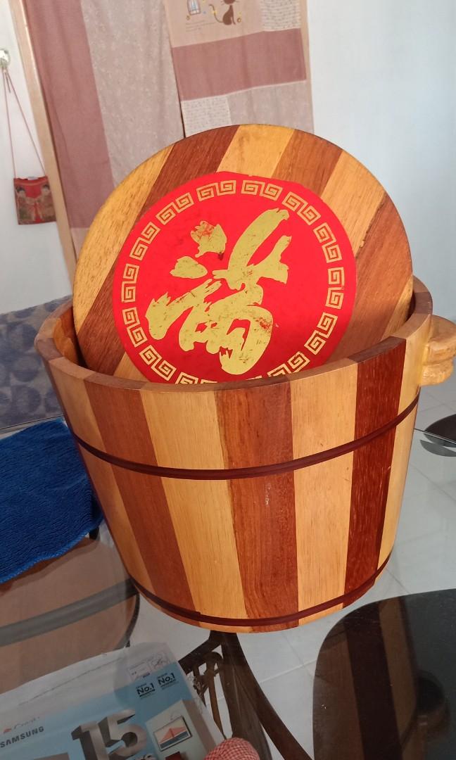 Wooden Rice bucket, Furniture & Home Living, Kitchenware & Tableware ...