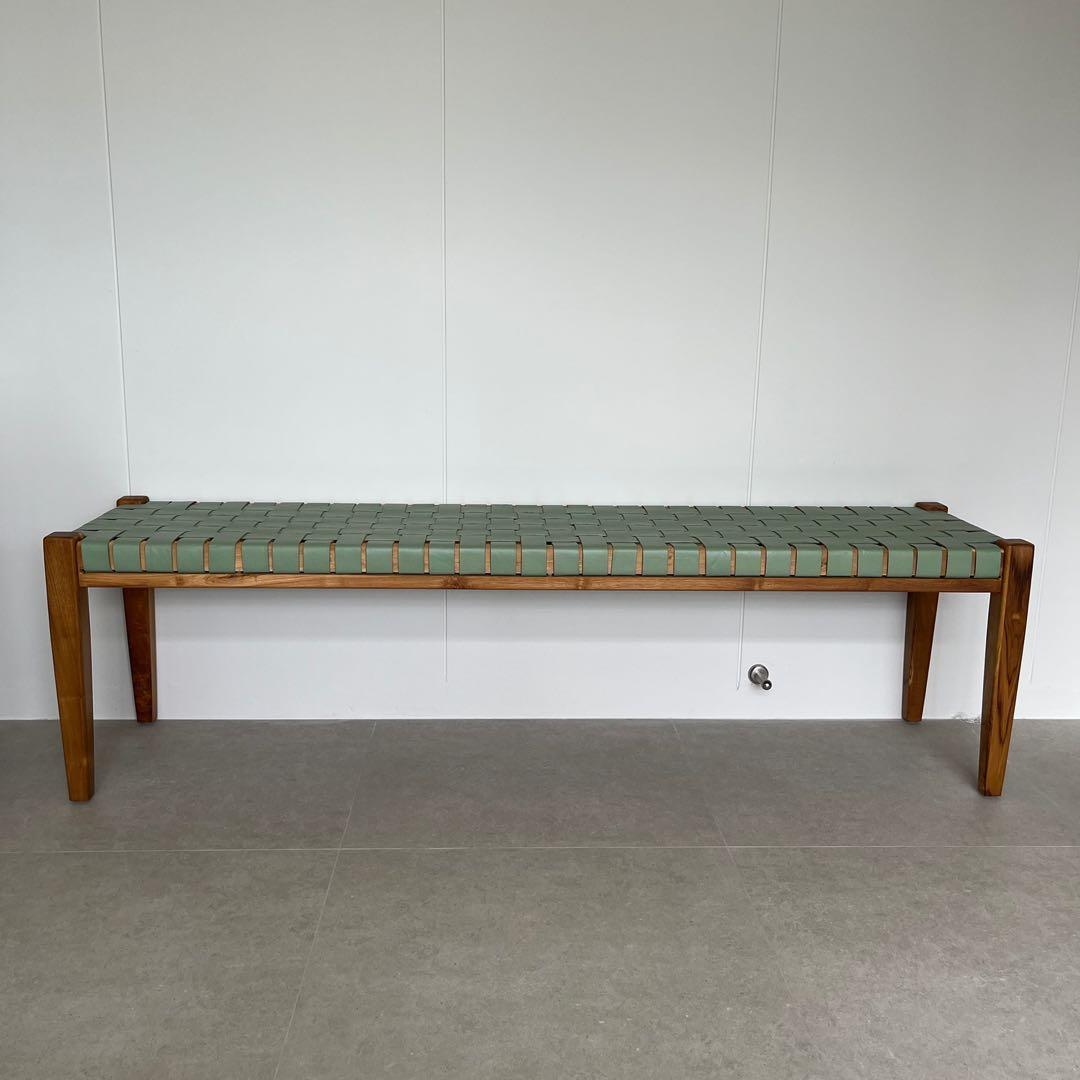 Woven Leather Strap Bench, Furniture & Home Living, Furniture, Chairs ...