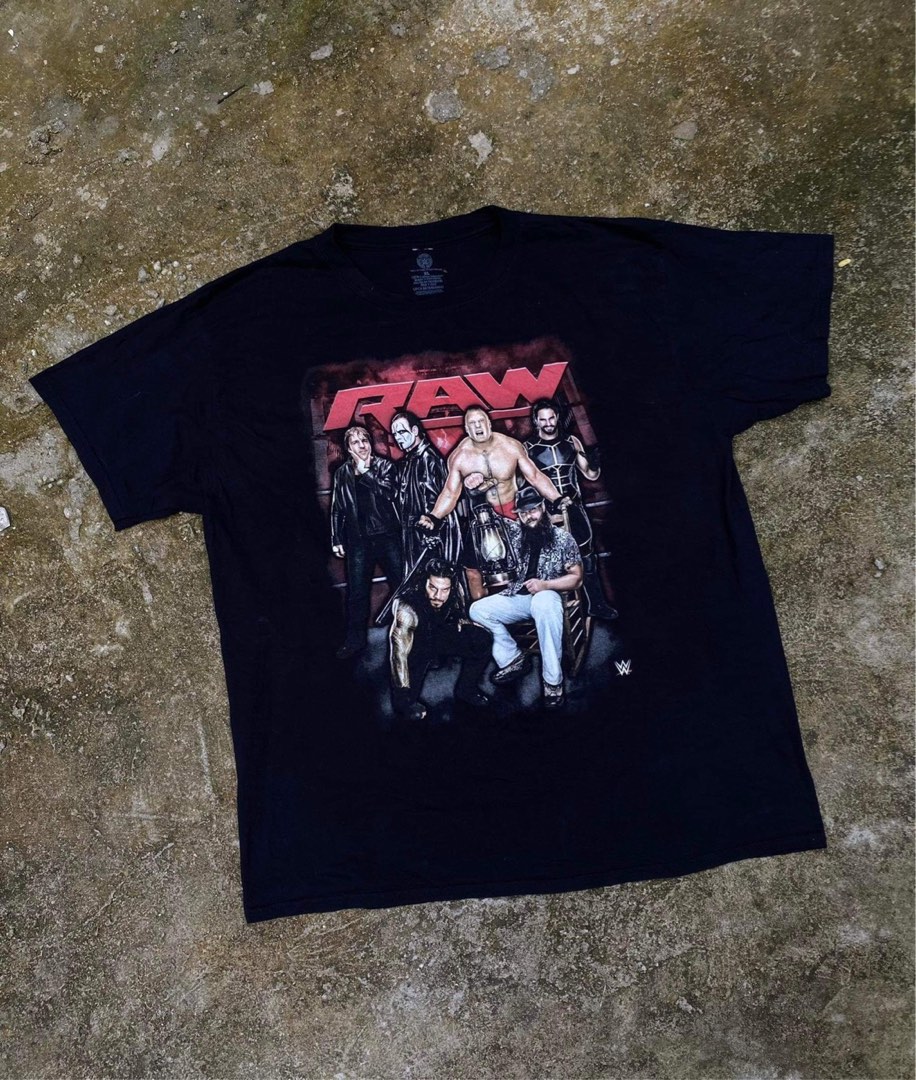 Raw WWE, Men's Fashion, Tops & Sets, Tshirts & Polo Shirts on Carousell