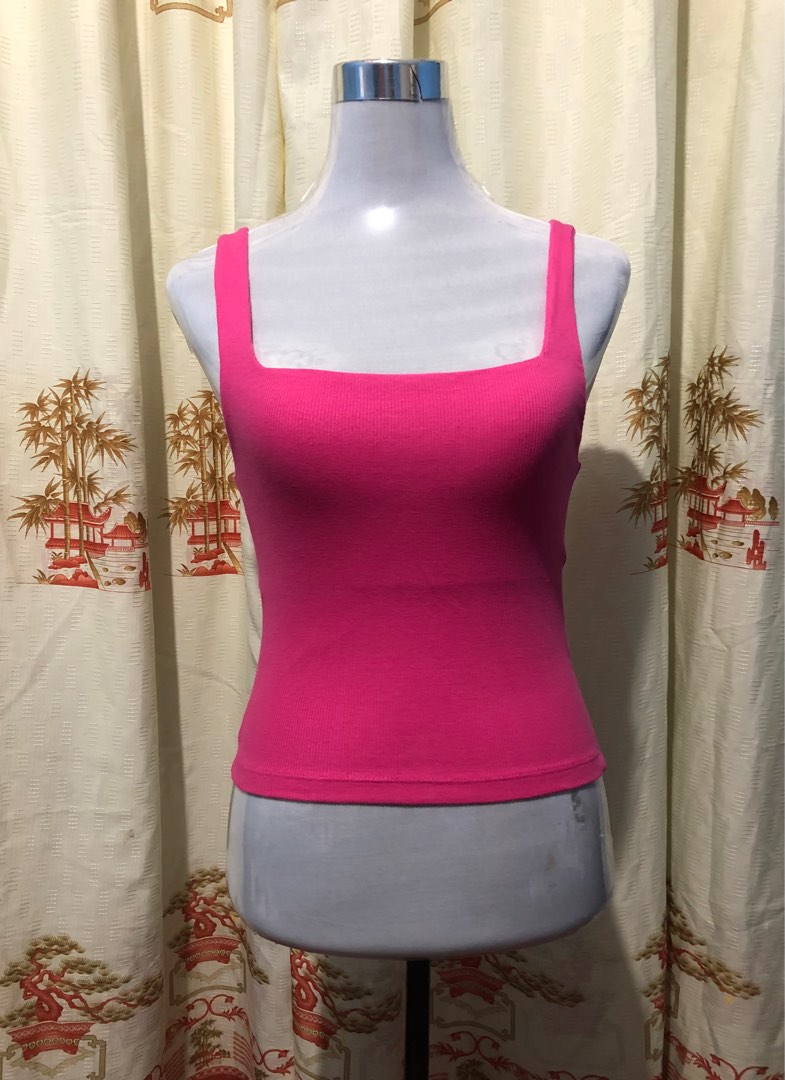 Zara Hot Pink, Women's Fashion, Tops, Sleeveless on Carousell