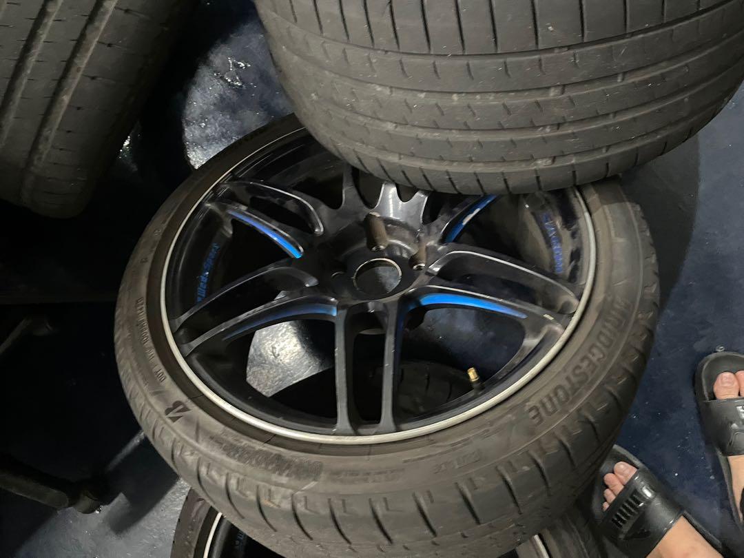 18 Inch Wedssport Rim & Bridge stone tyre 255/35/18, Car Accessories ...