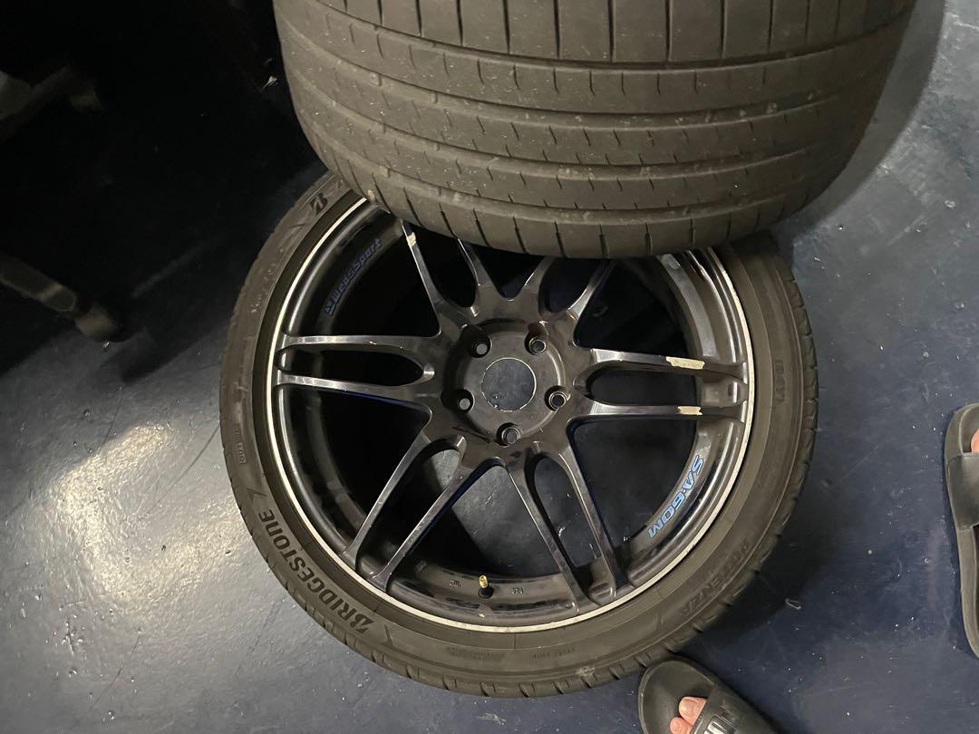 18 Inch Wedssport Rim & Bridge stone tyre 255/35/18, Car Accessories ...