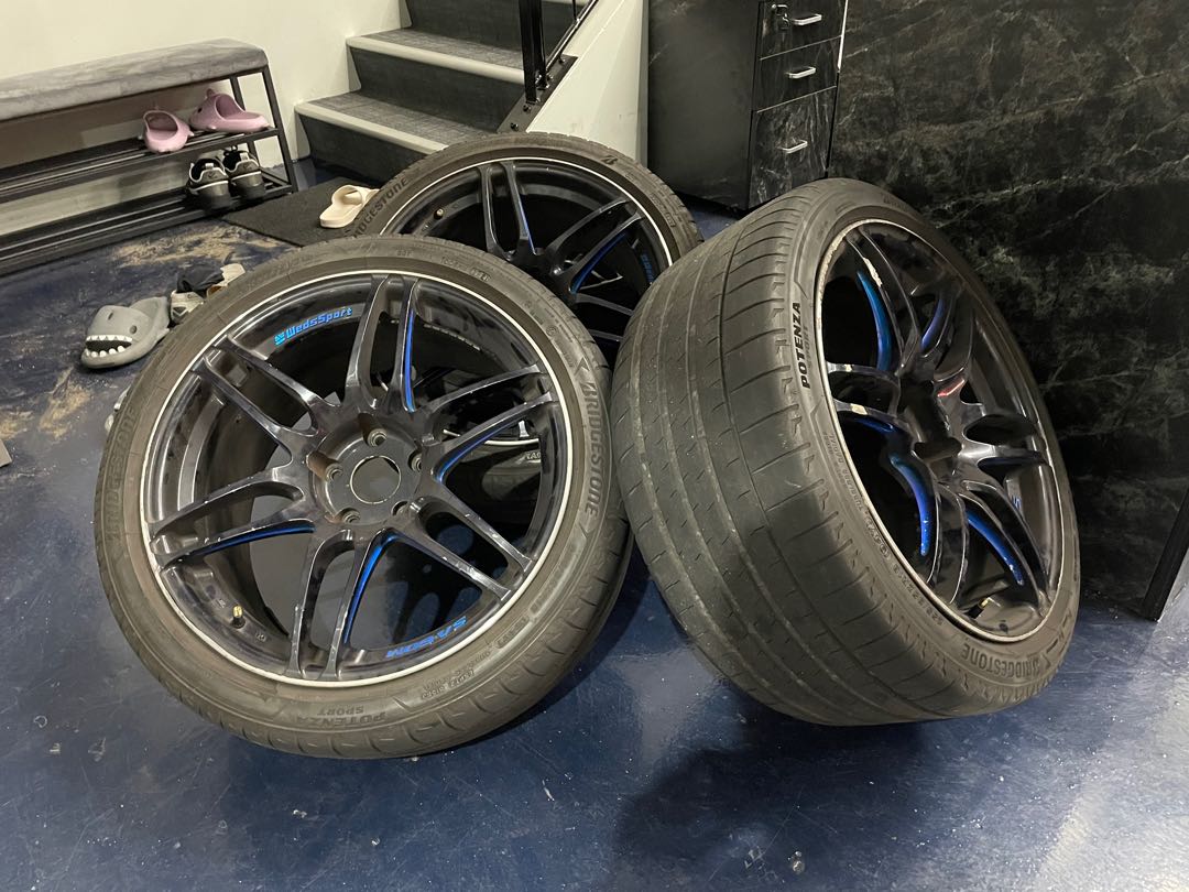 18 Inch Wedssport Rim & Bridge stone tyre 255/35/18, Car Accessories ...