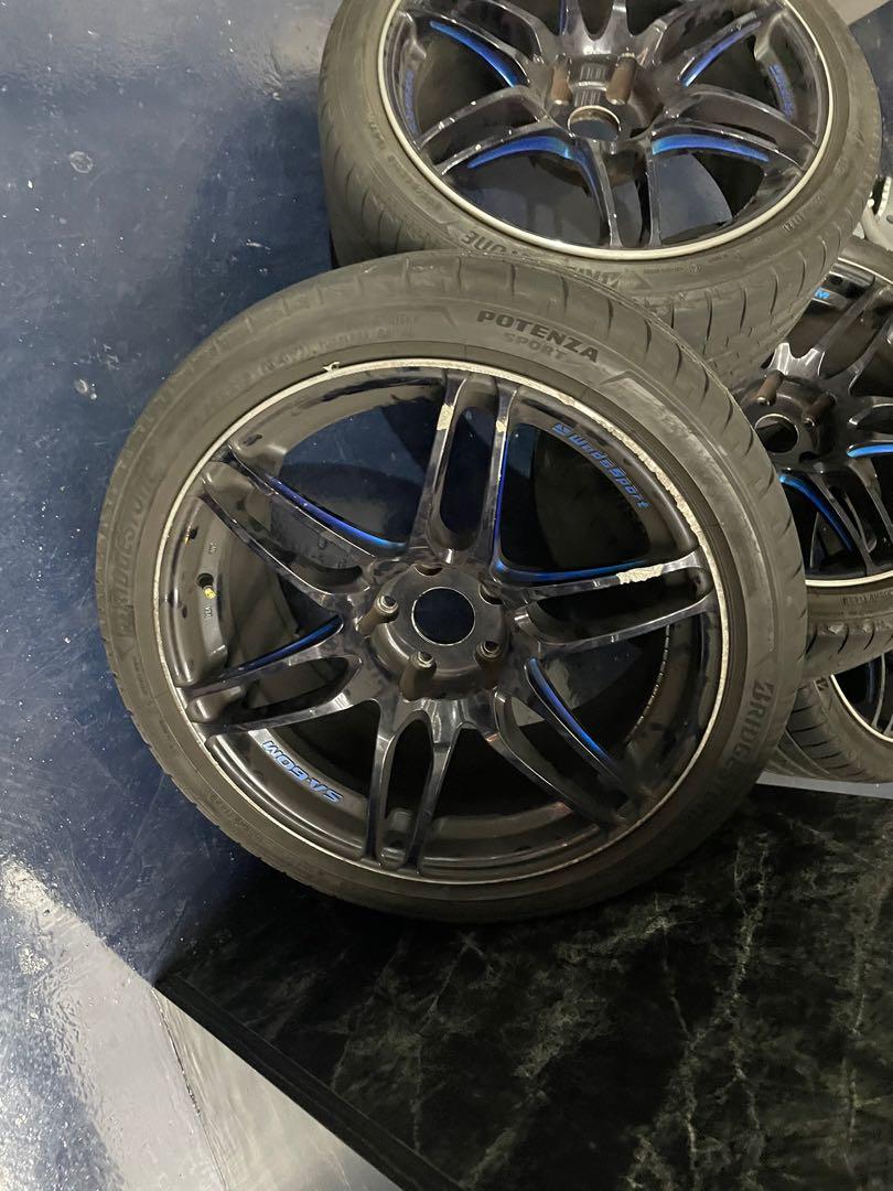 18 Inch Wedssport Rim & Bridge stone tyre 255/35/18, Car Accessories ...