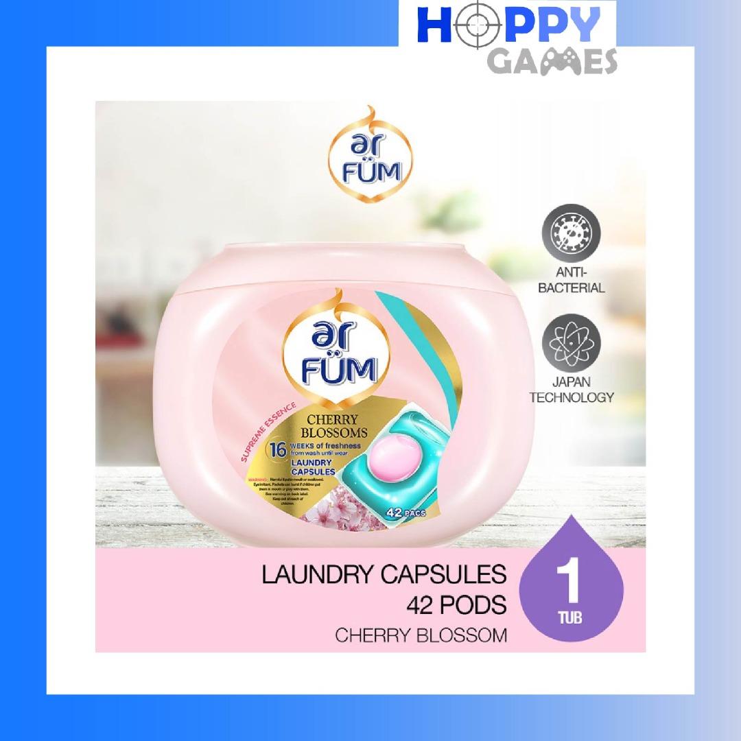 *1 TUB - 42 PODS* ar FUM Laundry Detergent Capsules Damask Rose Cherry ...