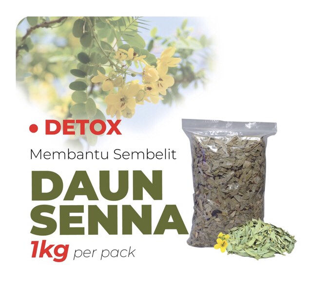 [1kg] 100% Asli Daun Teh Senna Original Sanna Tea 1kg, Health ...