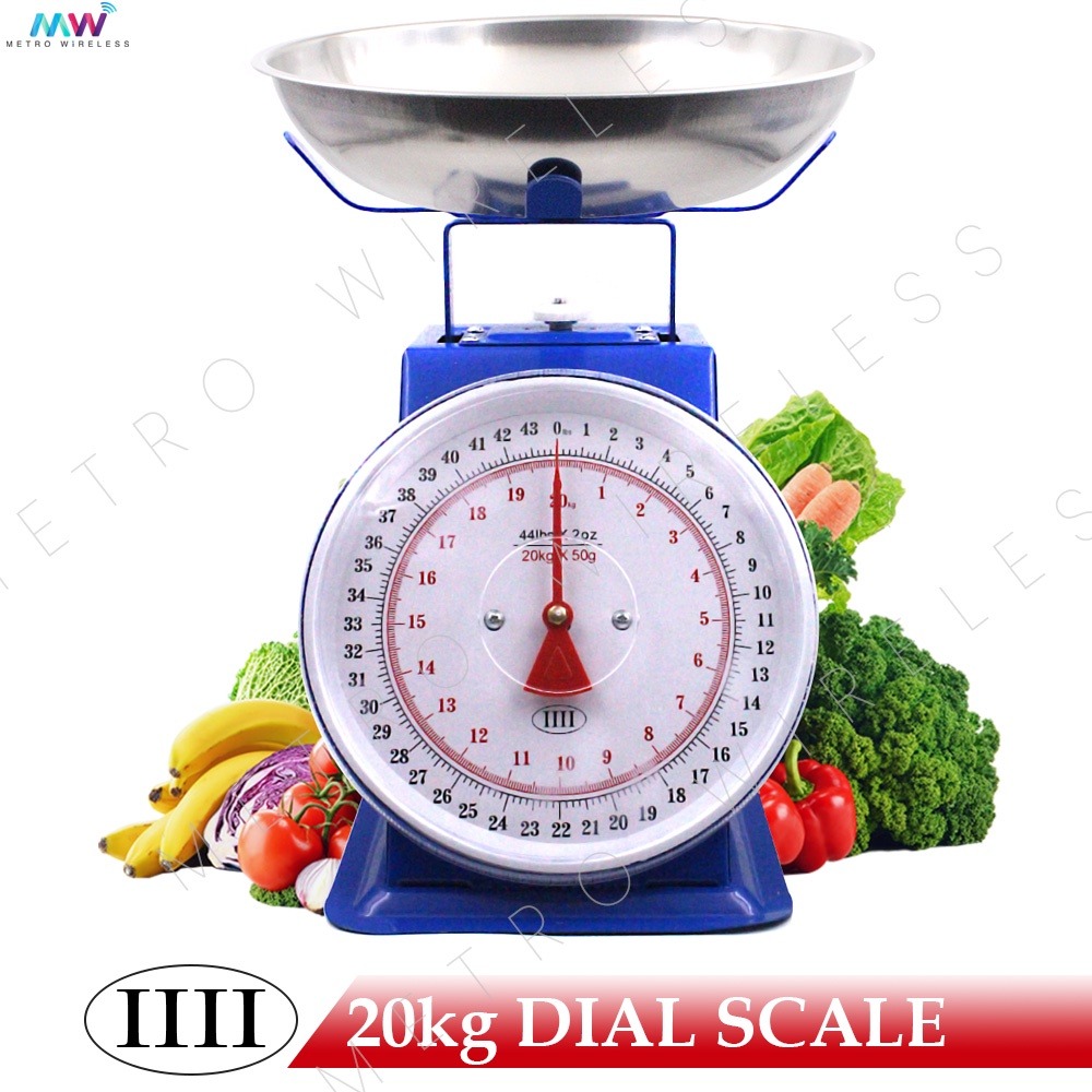 20 kls Weighing Scale Timbangan Store with Stainless Steel Bowl ZH319 ...